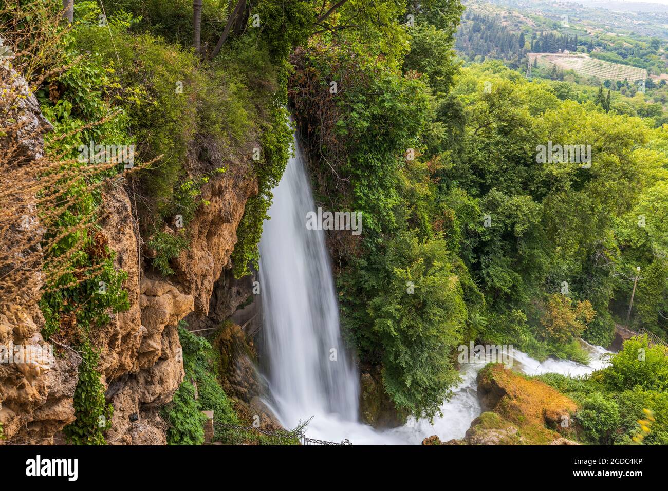 Gorgeous view of famous waterfalls Greece. Beautiful nature backgrounds ...