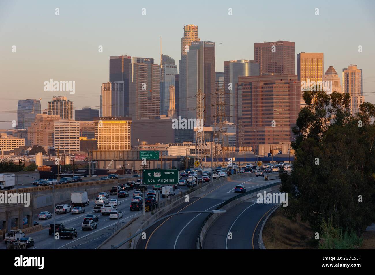 Morning commute into Los Angeles Stock Photo - Alamy