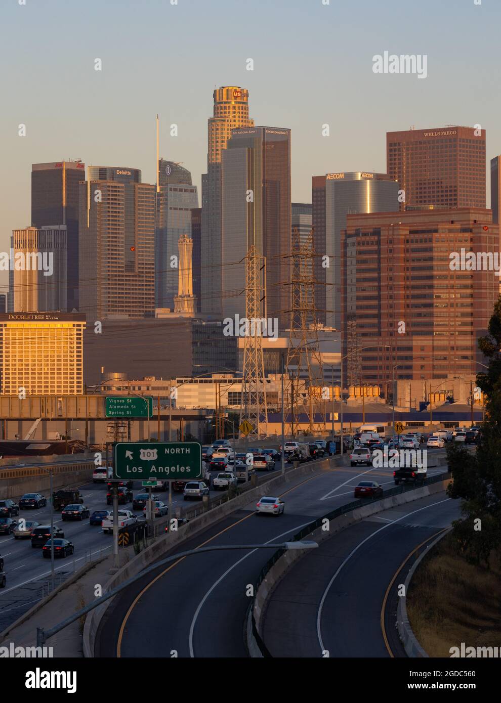 Morning commute into Los Angeles Stock Photo - Alamy