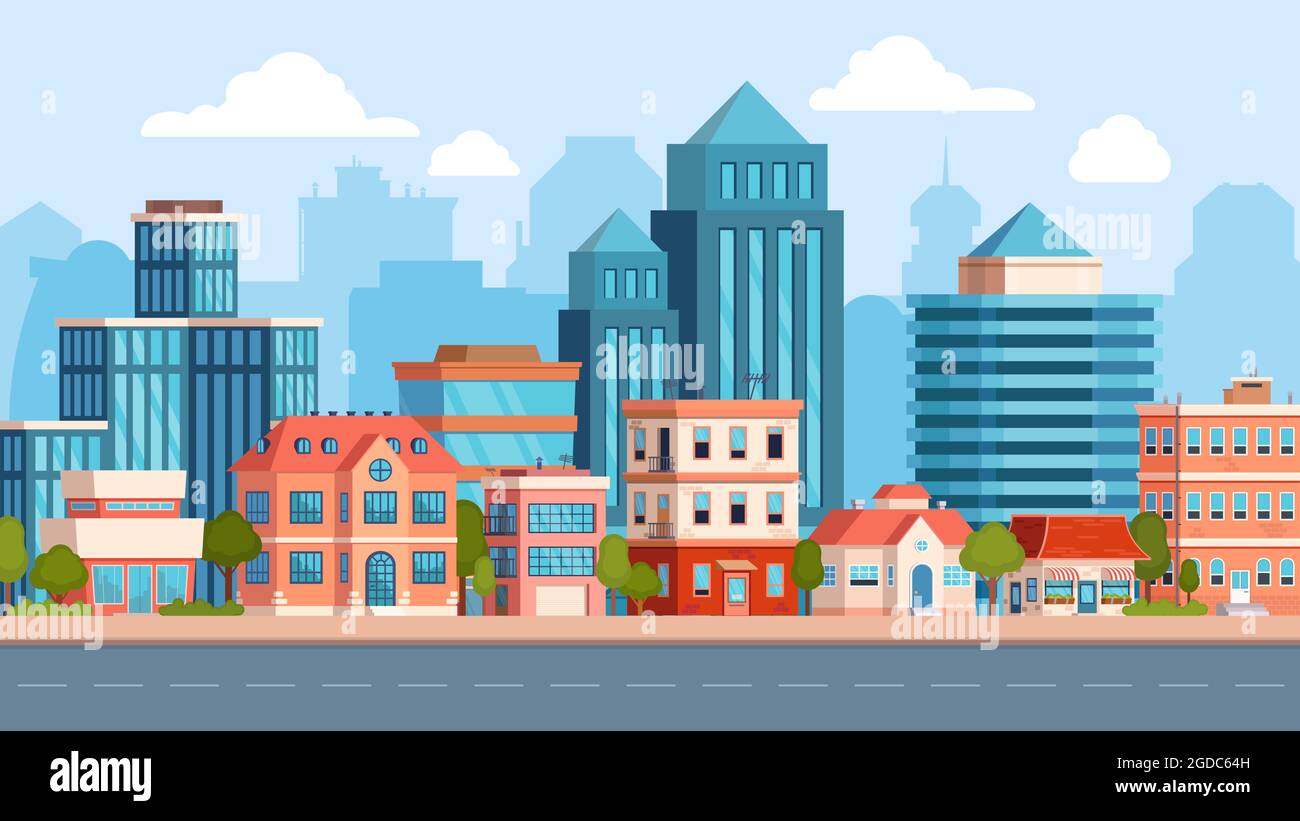 City Road Vector Background