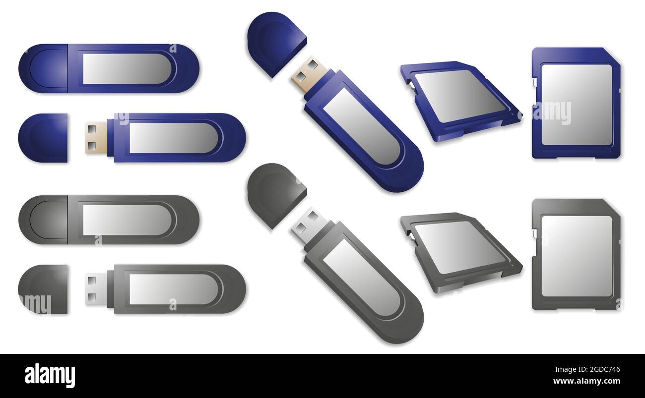 usb memory set Stock Vector Image & Art - Alamy