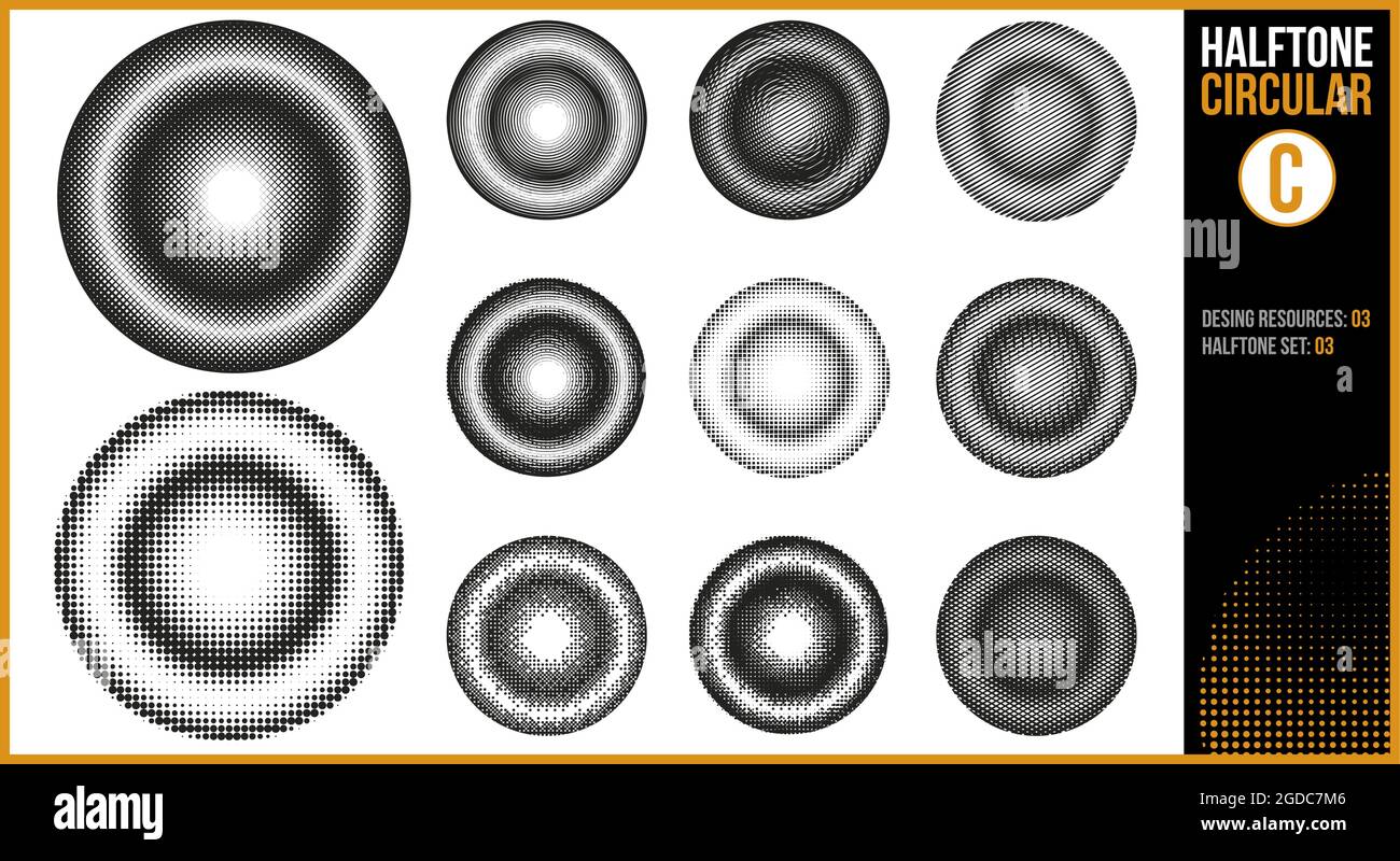 Circle halftone element circular half tone Stock Vector Images - Alamy