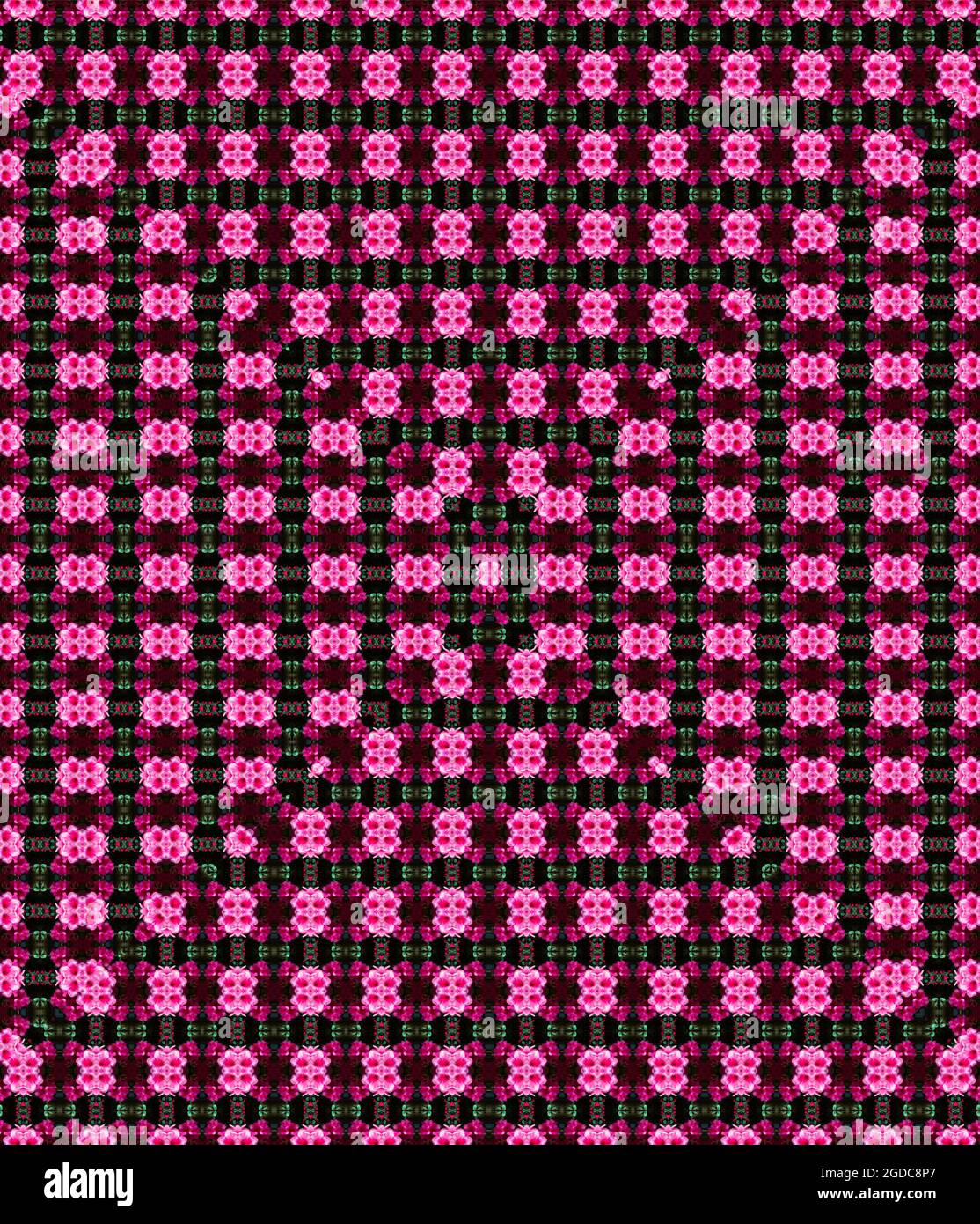 pink cherry blossom square seamless pattern Stock Photo - Alamy
