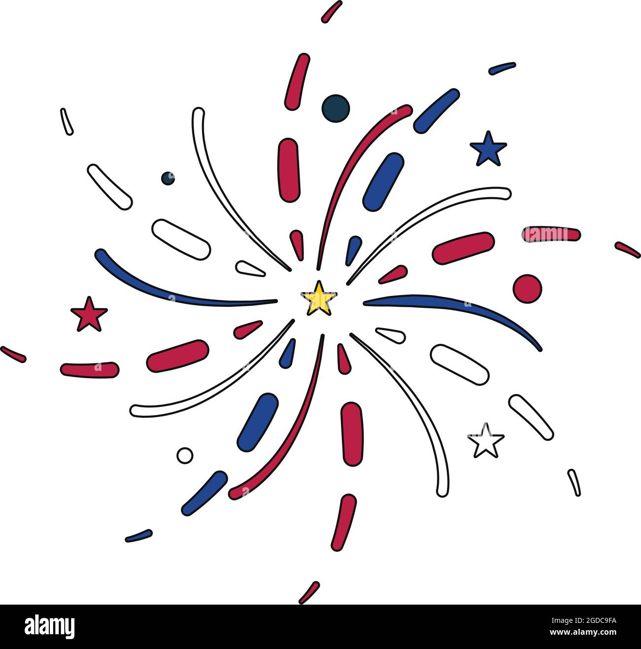 Isolated colored firework explosion icon Vector illustration Stock ...