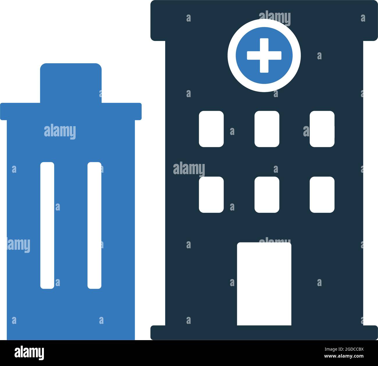 Building, hospital, clinic icon is isolated on white background. Use ...