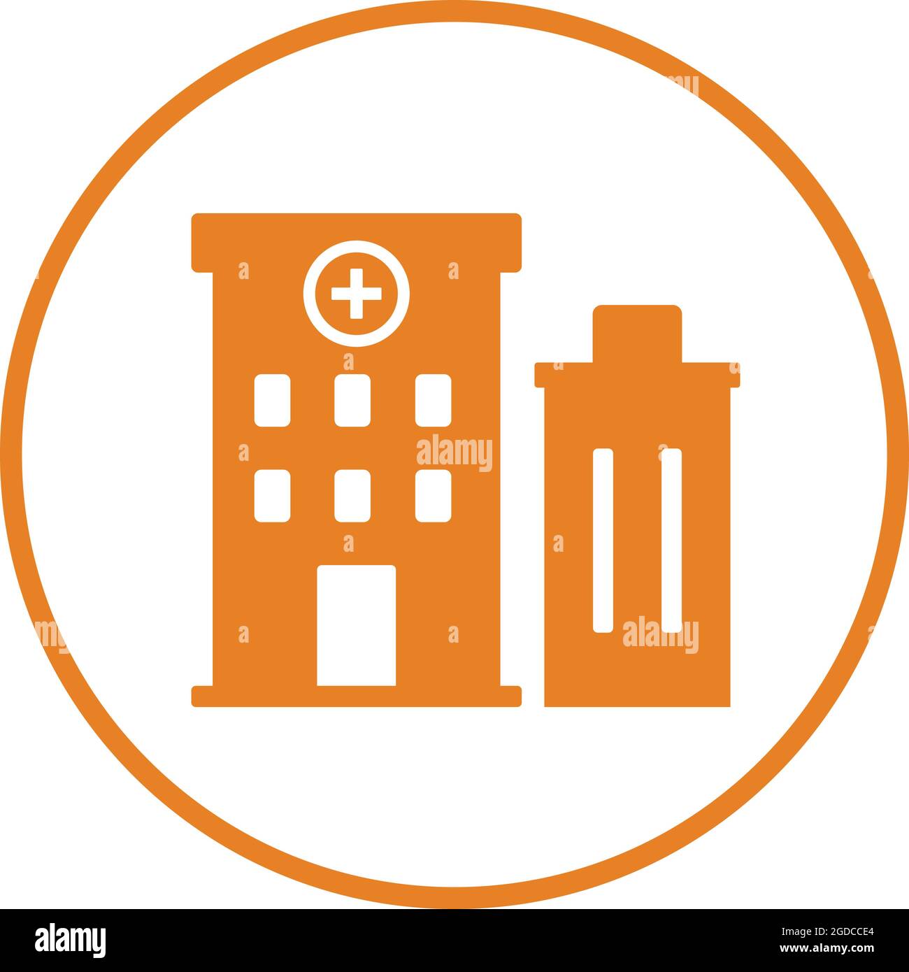 Building, hospital, clinic icon is isolated on white background. Use ...