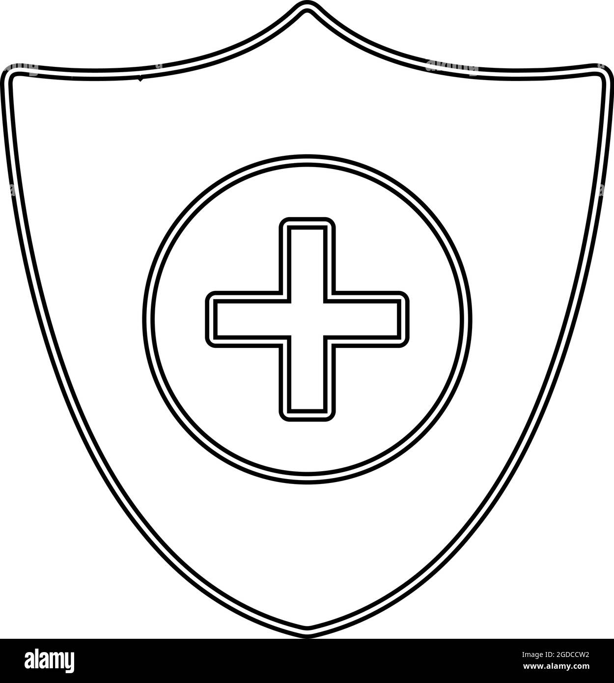 Healthy, protect, shield icon - Simple editable vector EPS file Stock ...