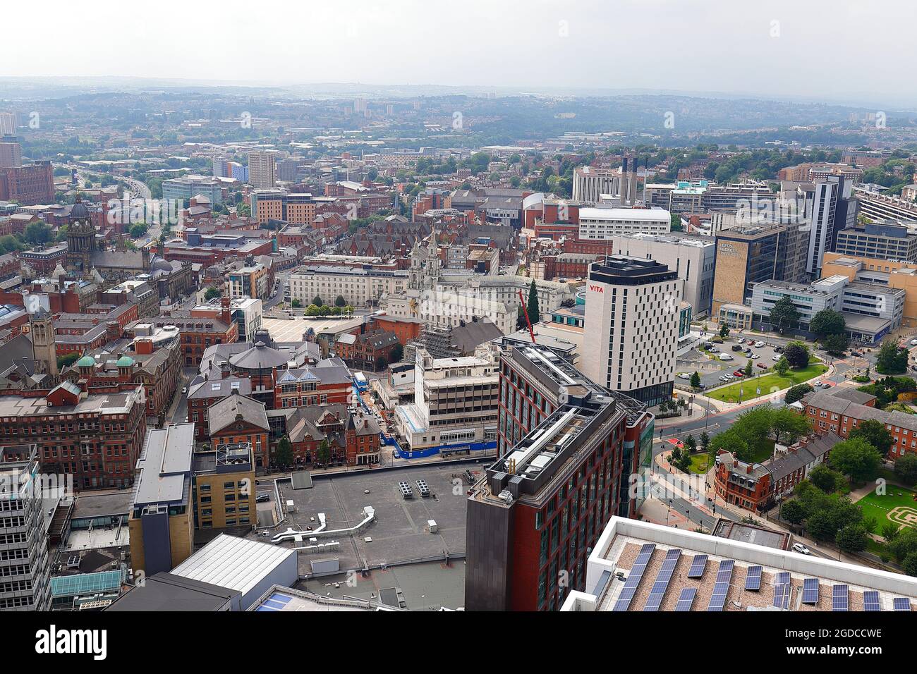 One of many views across Leeds City Centre from the top of Yorkshire's ...