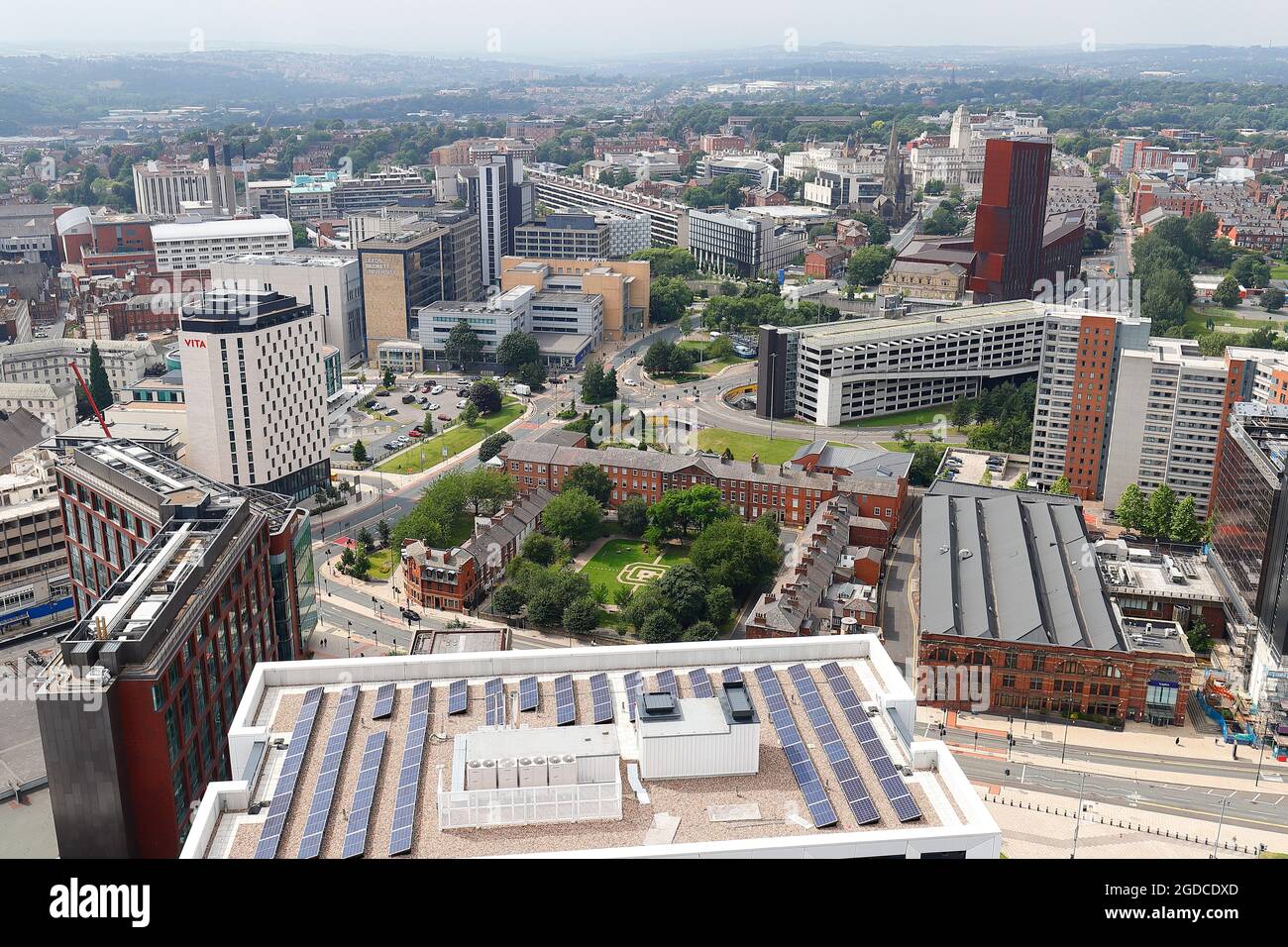 One of many views across Leeds City Centre from the top of Yorkshire's ...