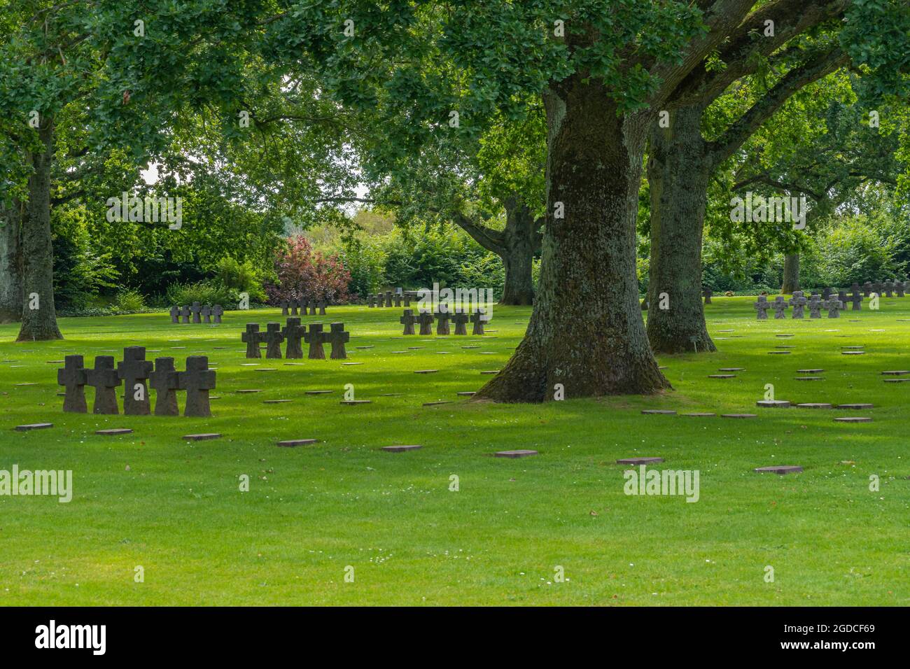 La Cambe, France - 08 03 2021: Normandy German military cemetery and ...