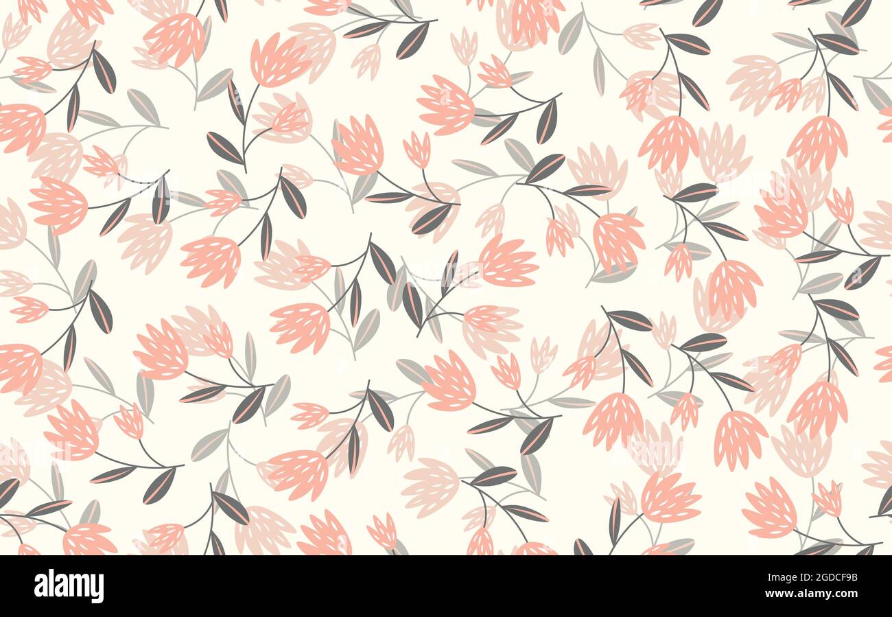 Seamless floral pattern based on traditional folk art ornaments ...