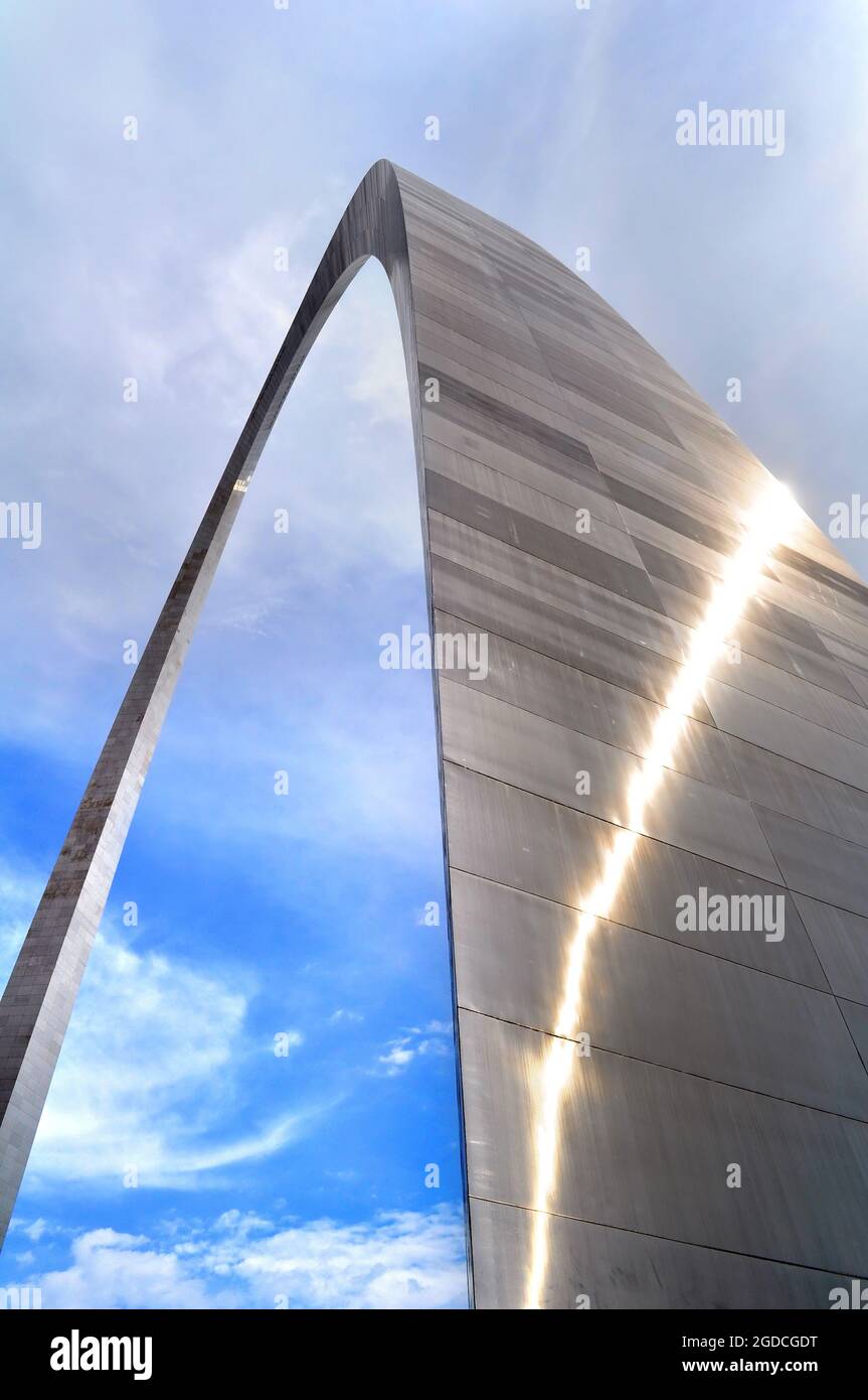 Gateway Arch sits in the Jefferson National Expansion Memorial in St ...