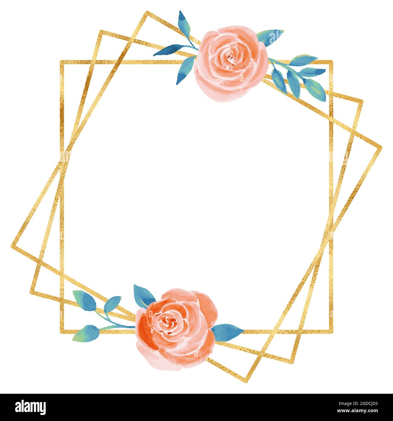 Gold Flower Border Clip Art Golden Flower Border, Luxury Border, Rose