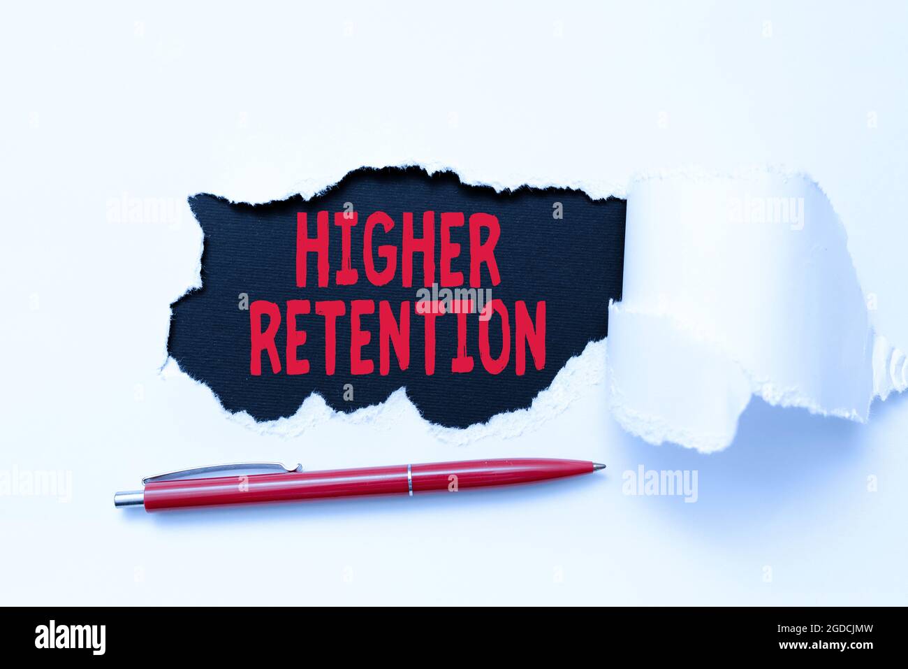 Text showing inspiration Higher Retention. Business approach ability of ...