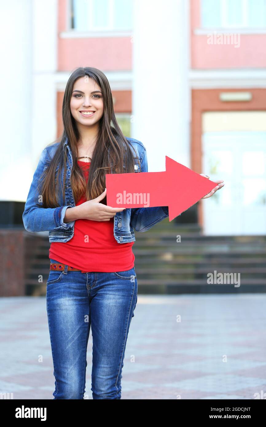 Beautiful girl with pointer outdoors Stock Photo - Alamy