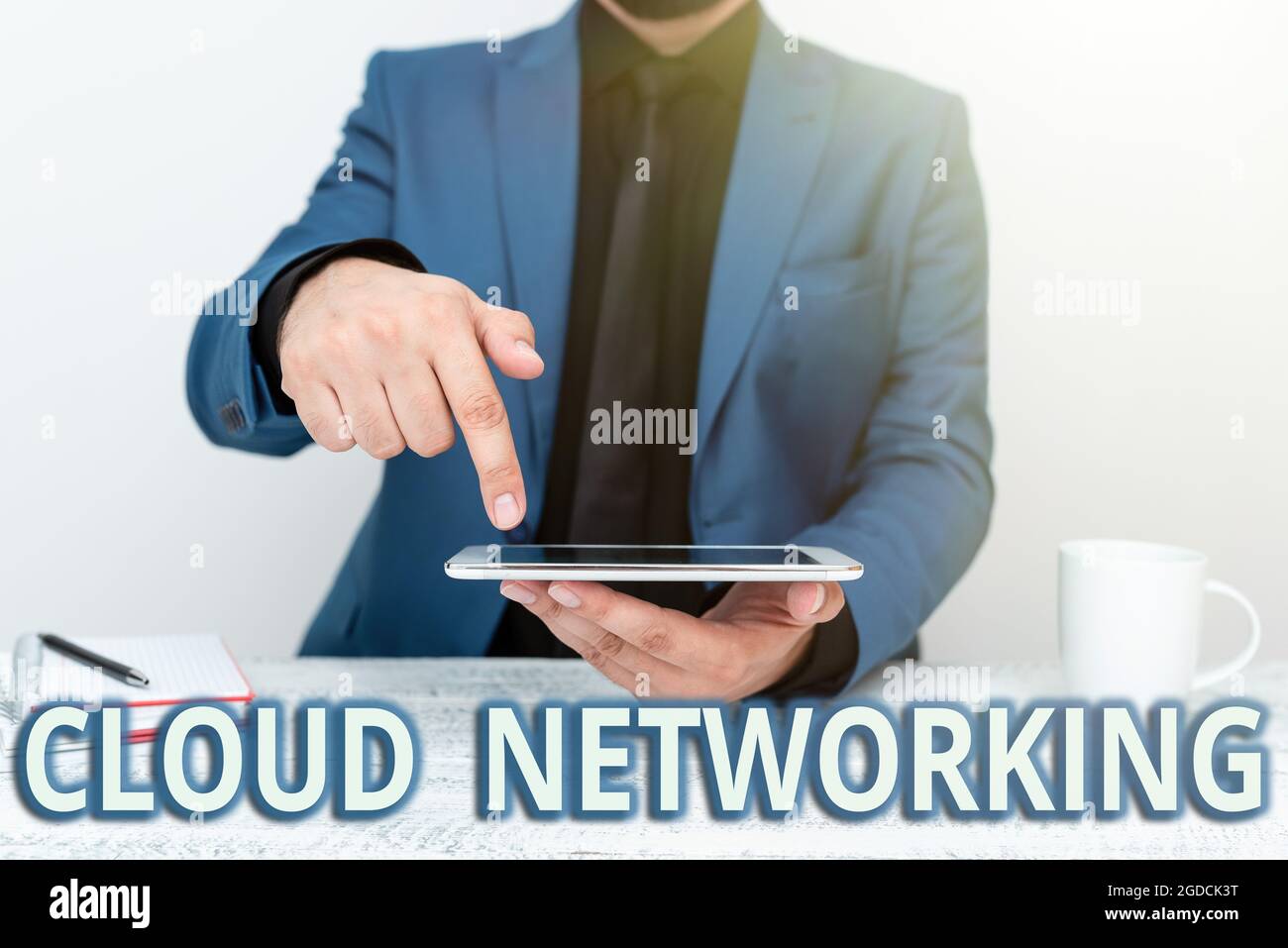 Conceptual caption Cloud Networking. Business overview sourcing and ...