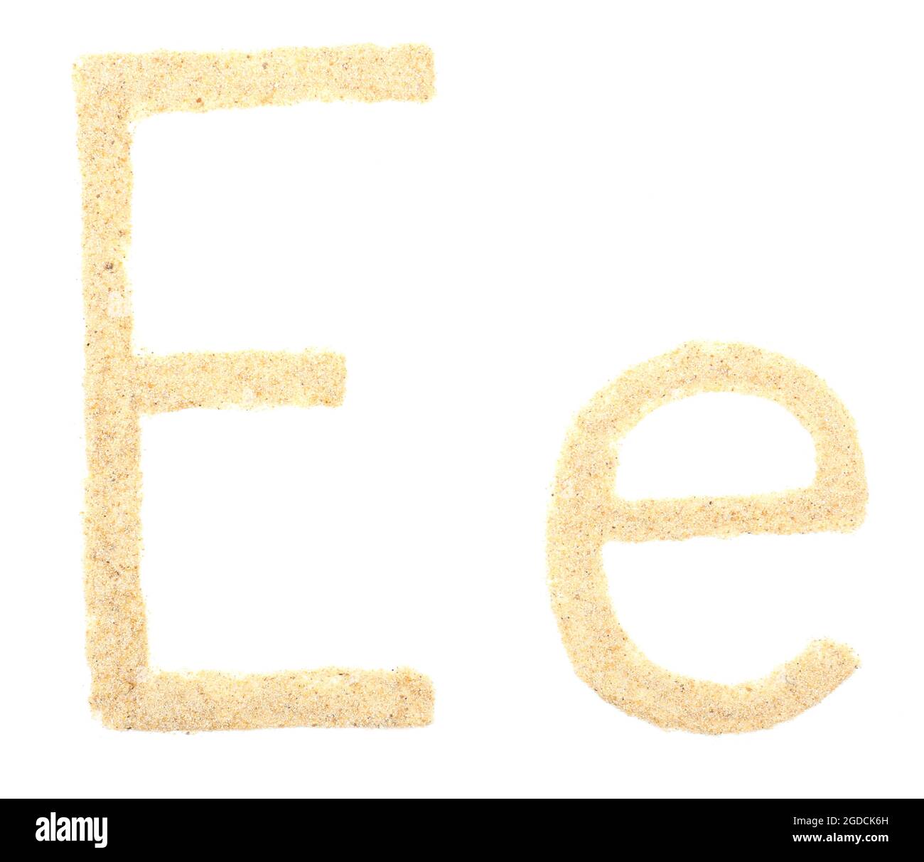 Sand letter isolated on white Stock Photo - Alamy