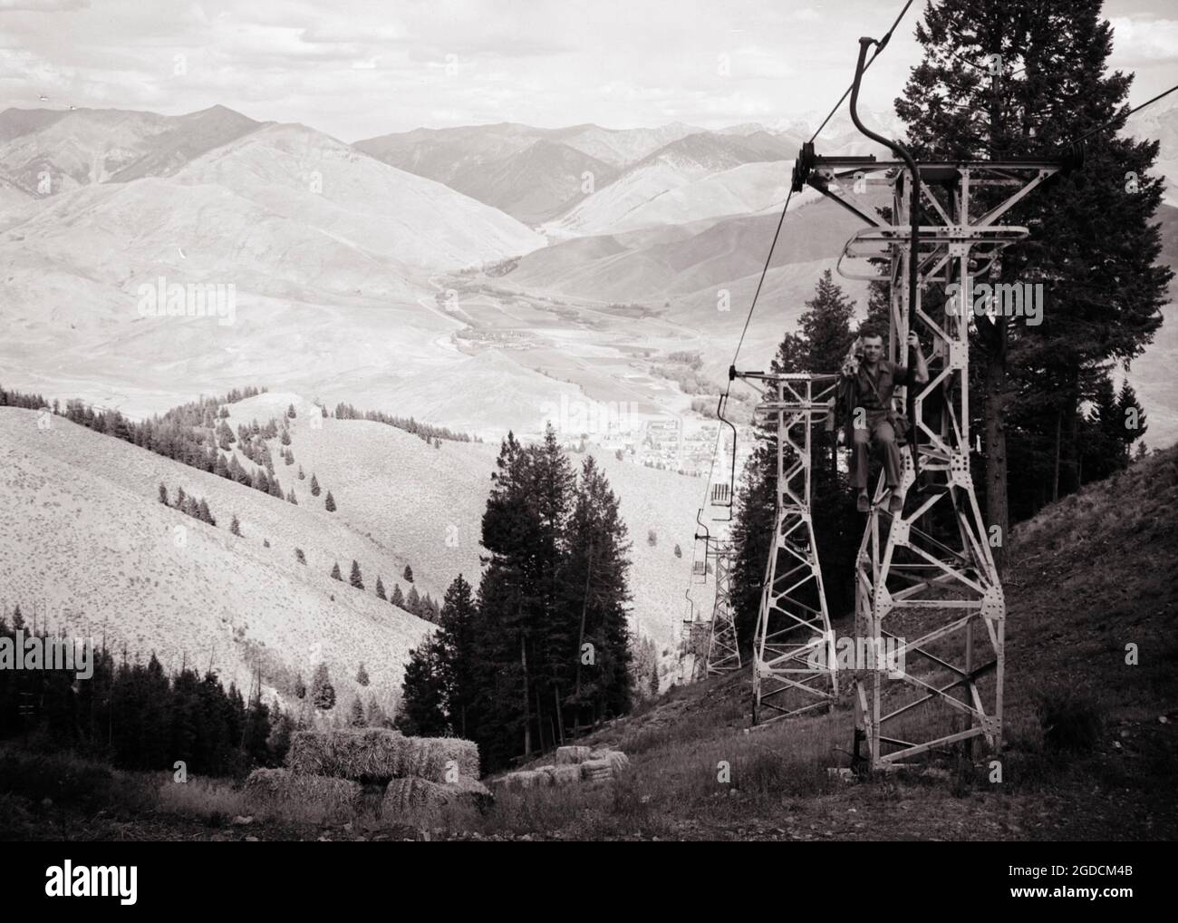 View of Ski Lift From Bald Mountain, Sun Valley, Idaho Stock Photo - Alamy