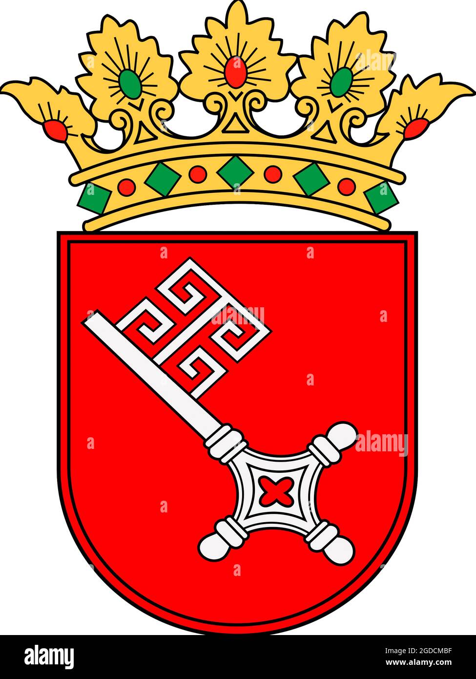 Coat of arms of the German City state Bremen - Germany Stock Photo - Alamy