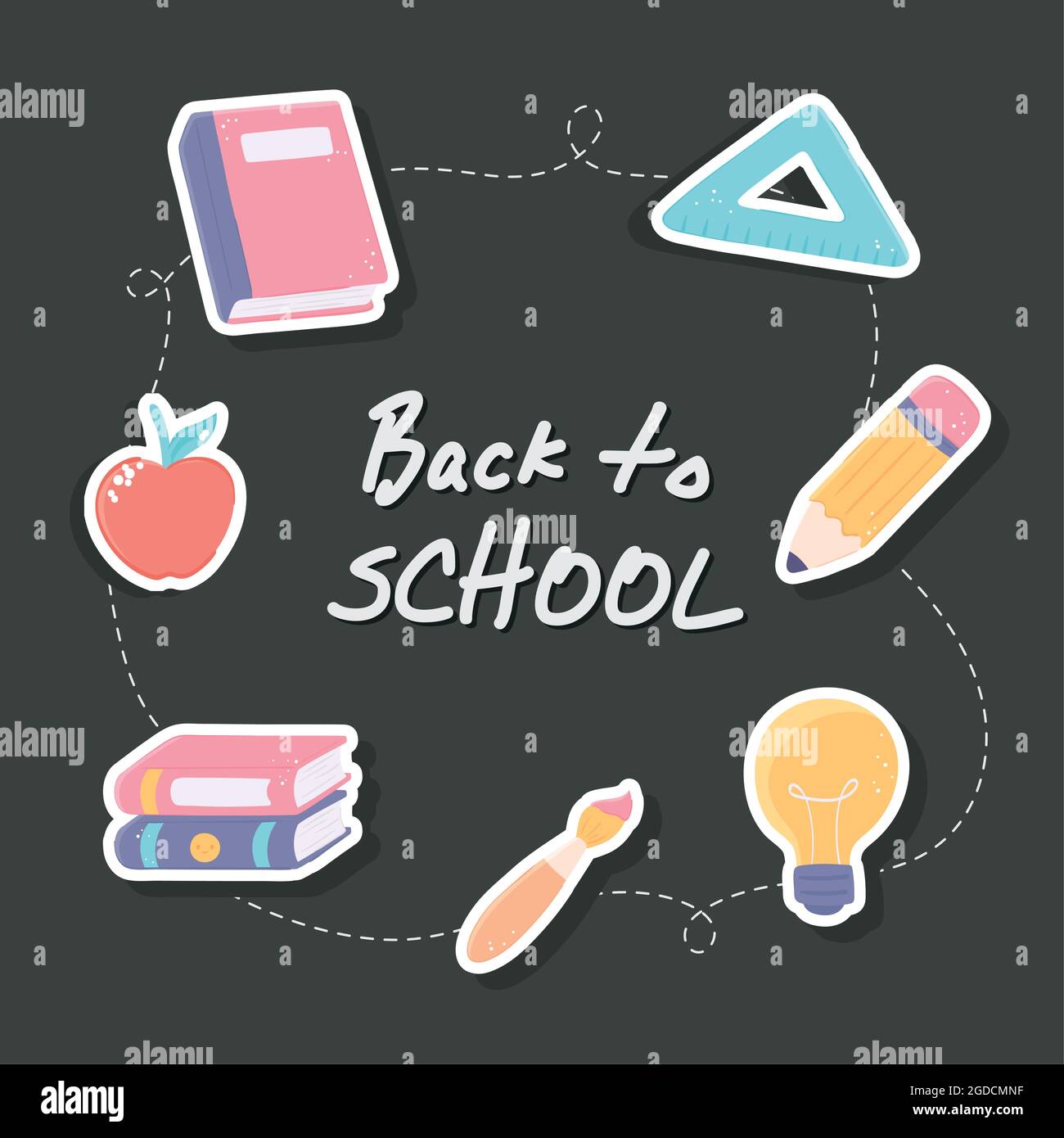 back to school stickers Stock Vector Image & Art - Alamy