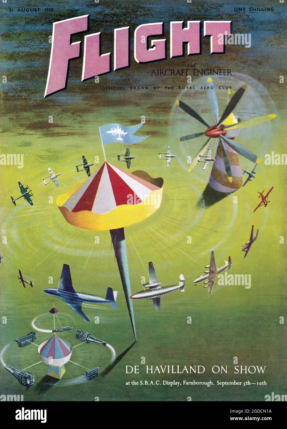 Vintage front cover of Flight magazine for 31st August 1950, with an ...