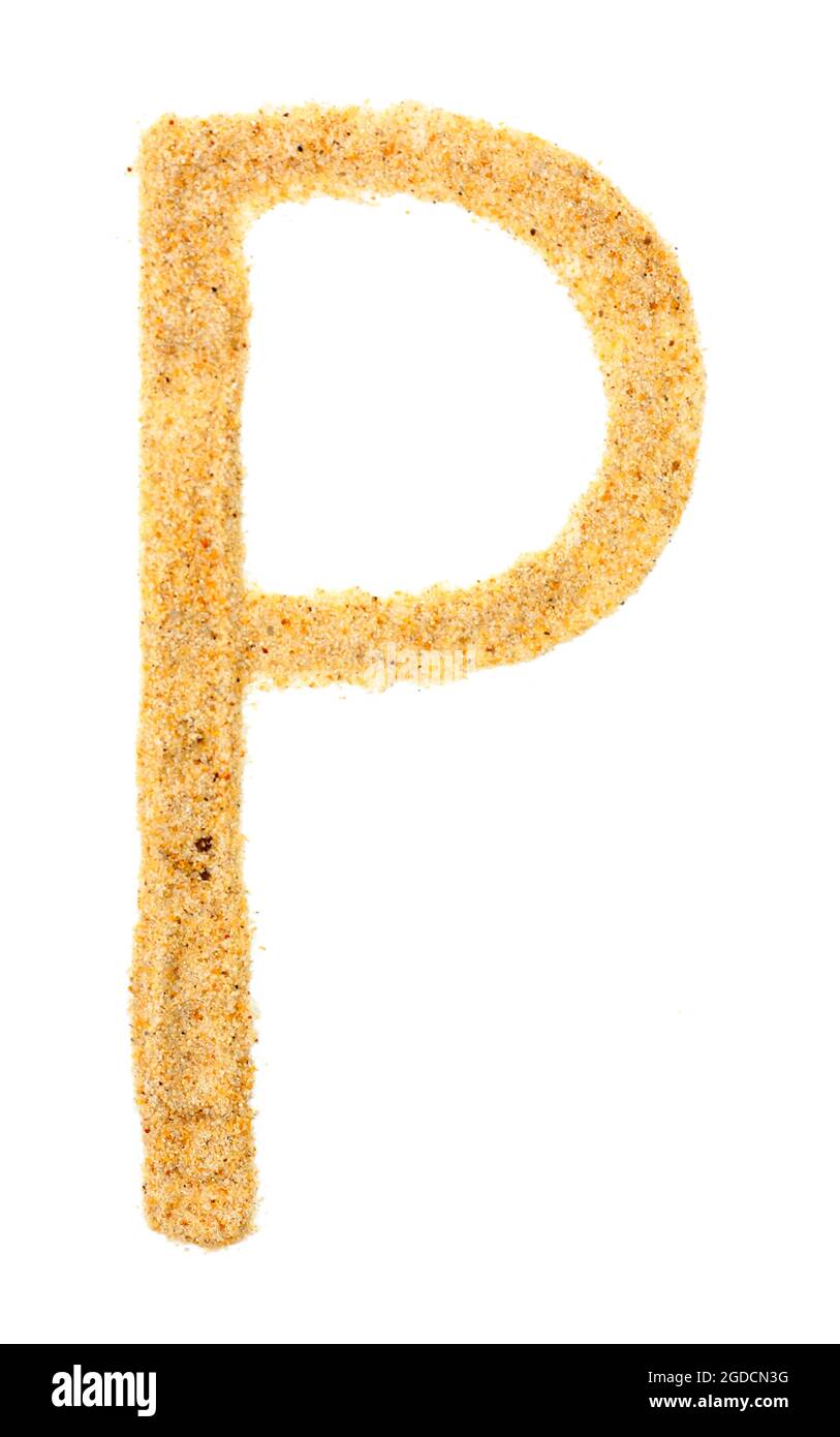 Sand letter isolated on white Stock Photo - Alamy
