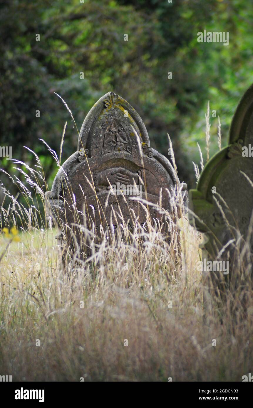 Old old fashioned gravestones graves hi-res stock photography and ...