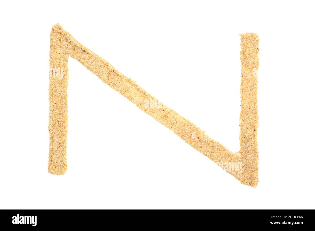 Sand letter isolated on white Stock Photo - Alamy