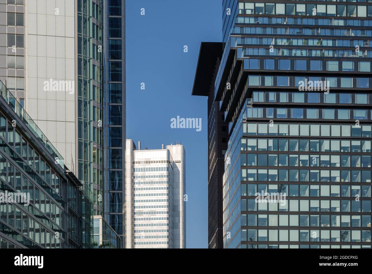 Exterior architectural detail modern facade of High-rise office ...