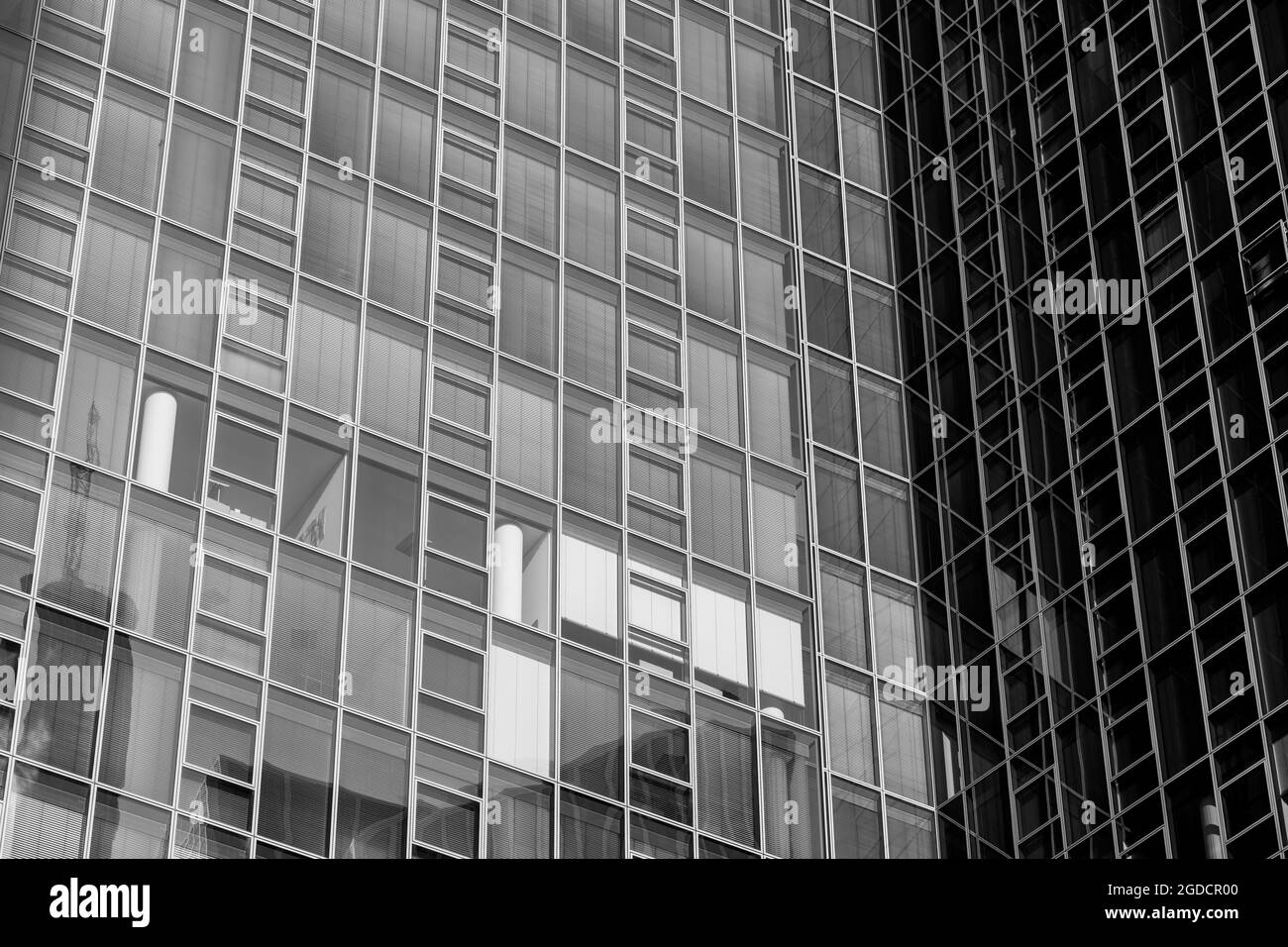 Black and white tone, Exterior architectural detail modern facade of ...