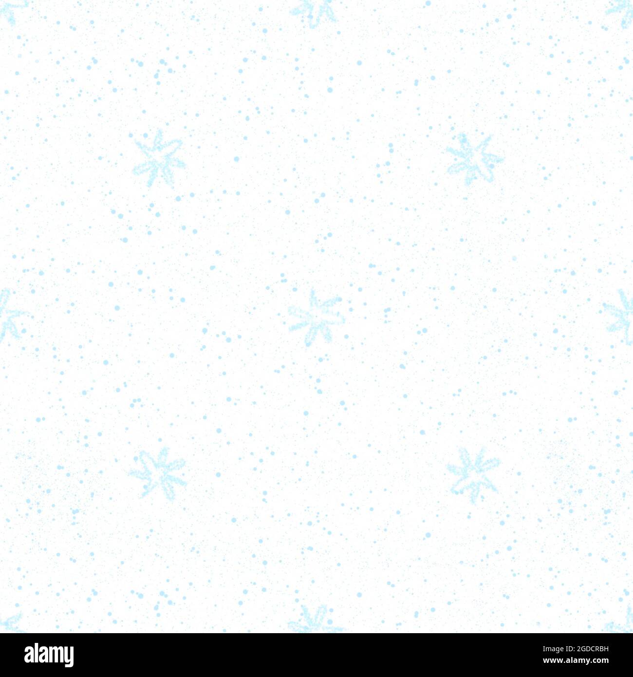 Hand Drawn Snowflakes Christmas Seamless Pattern. Subtle Flying Snow ...