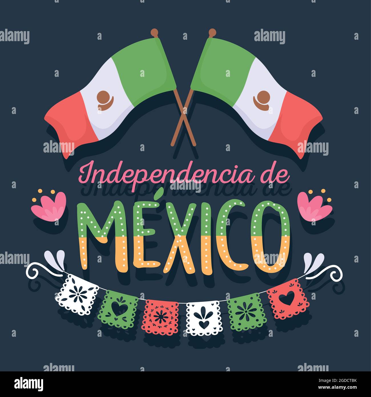 mexico independence flags Stock Vector Image & Art - Alamy