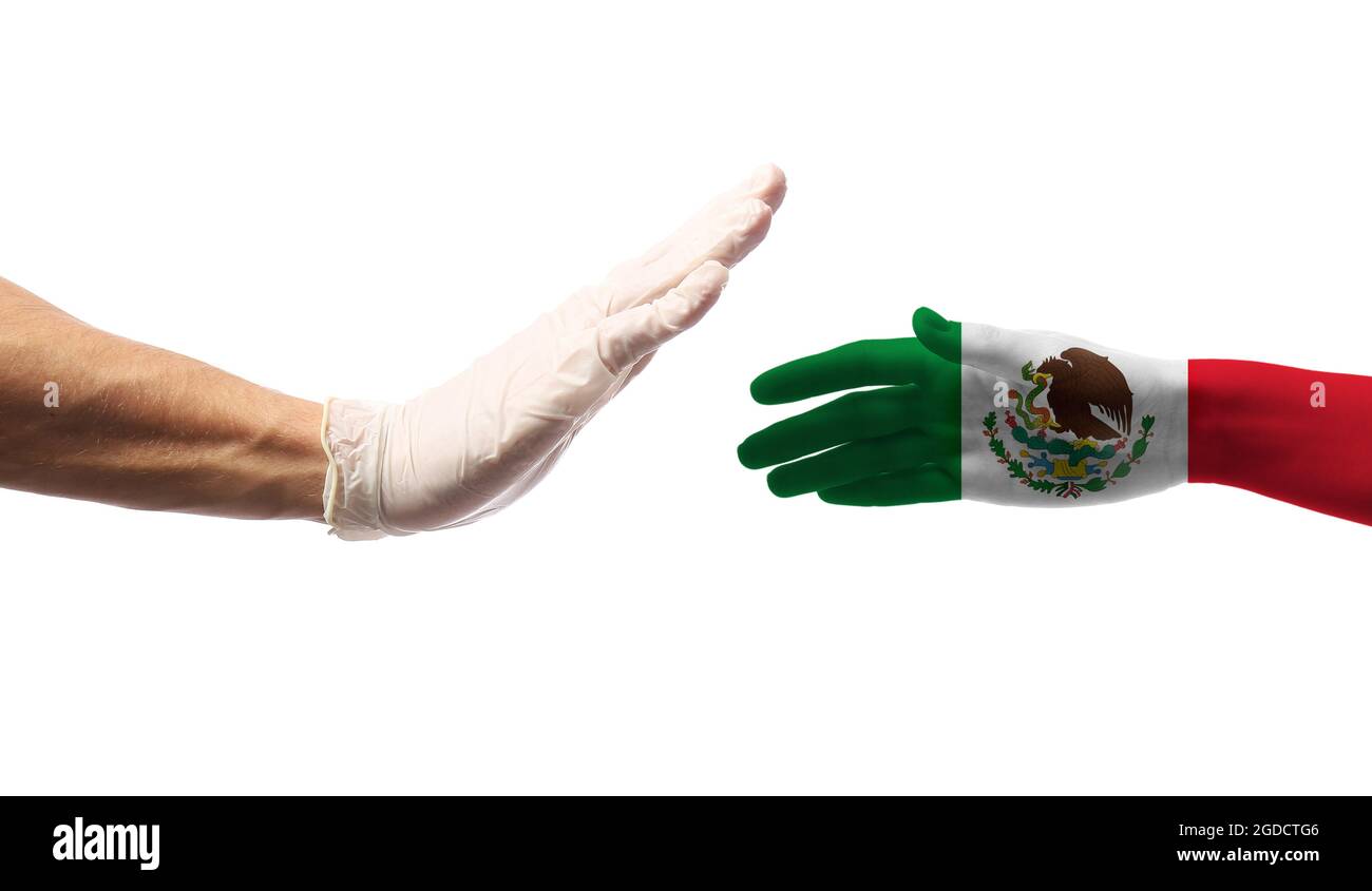 Doctor refusing to shake male hand painted in colors of Mexican flag on ...