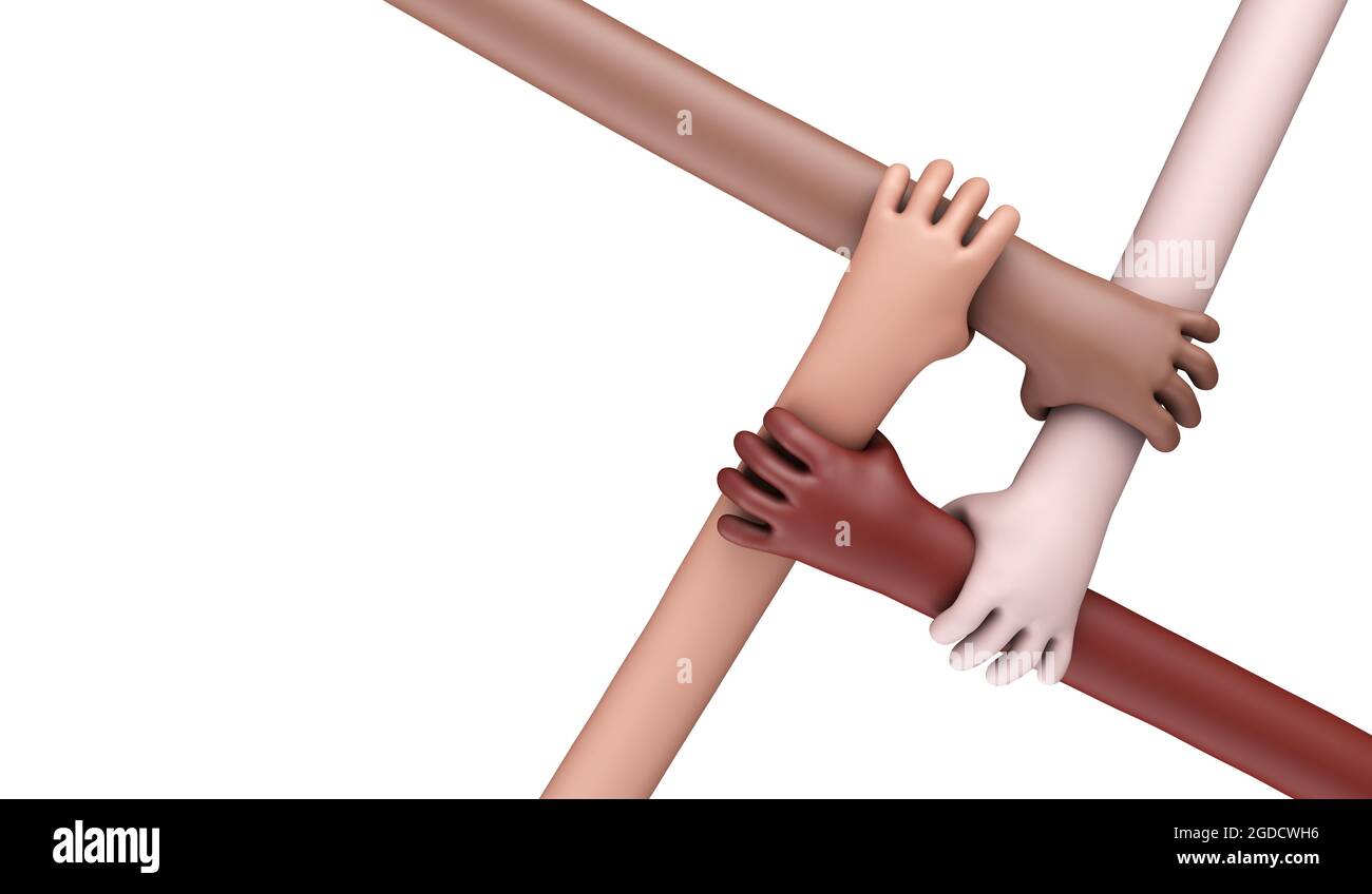 Hands joined together cartoon hi-res stock photography and images - Alamy