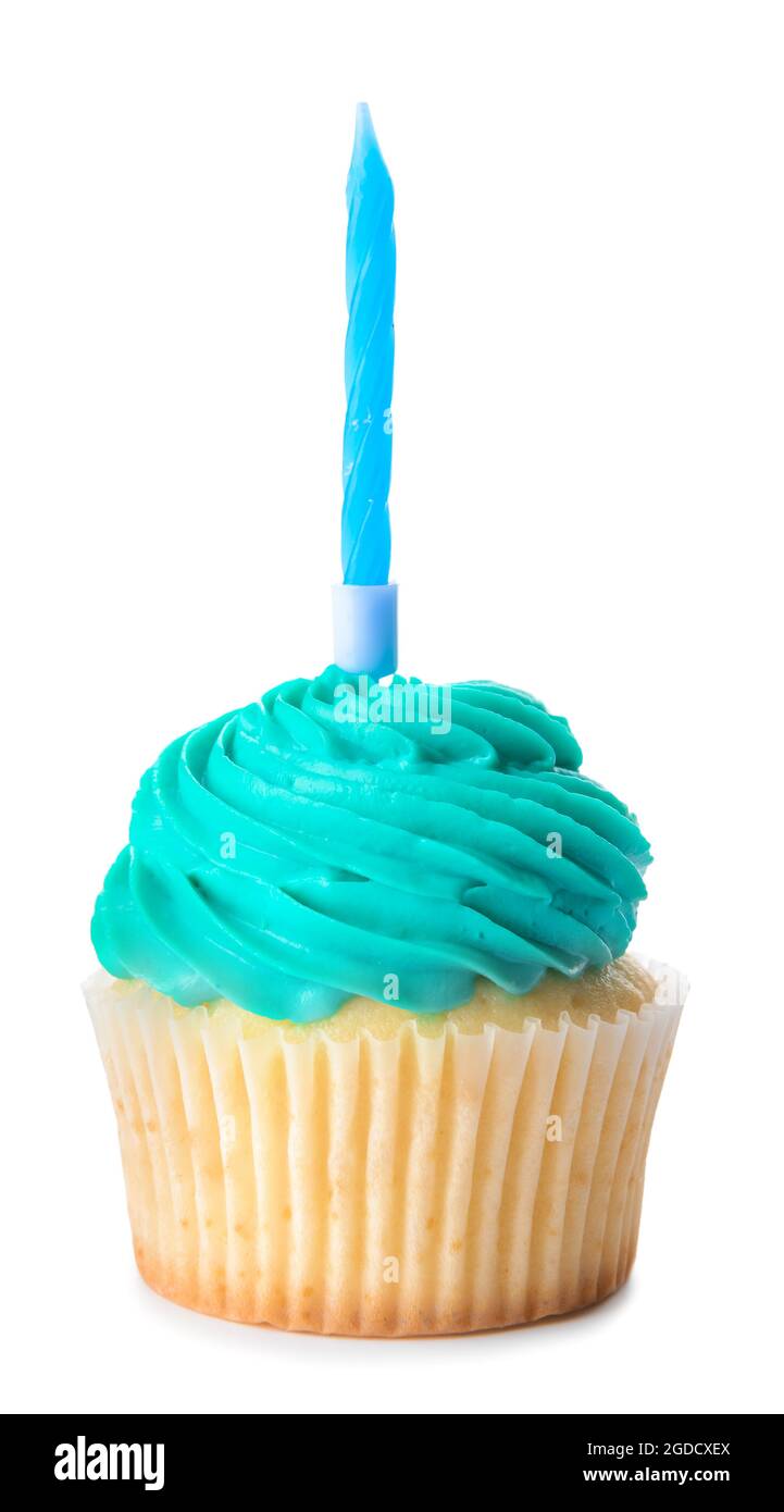 Birthday cupcake candle gift Cut Out Stock Images & Pictures - Alamy
