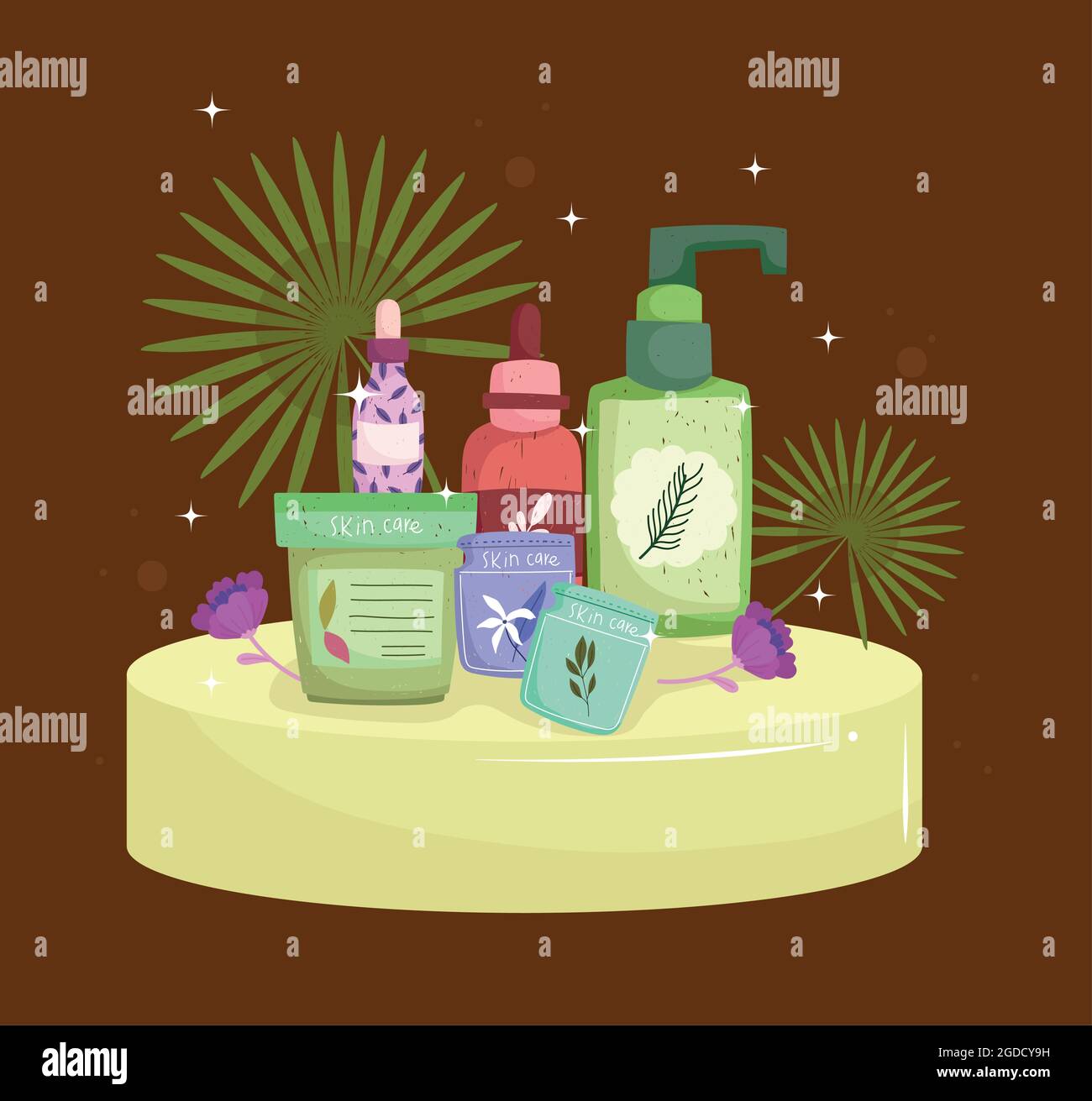 Ingredients for skin products Stock Vector Images - Alamy
