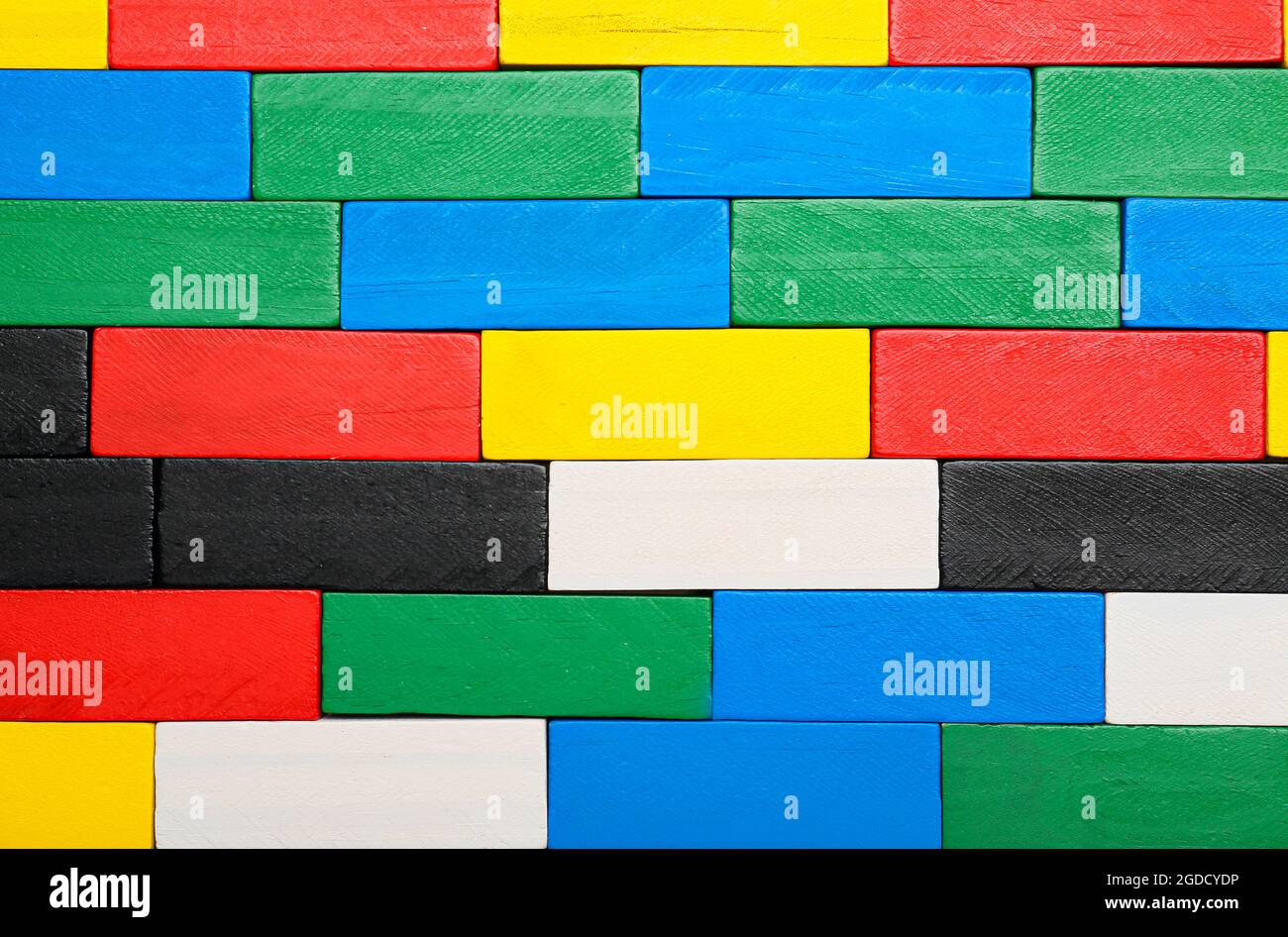 Colorful wooden blocks as background Stock Photo - Alamy