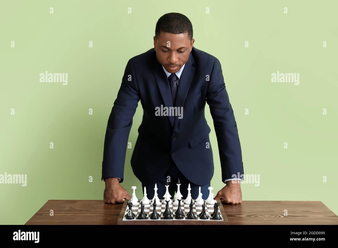 African american male playing chess hi-res stock photography and images ...