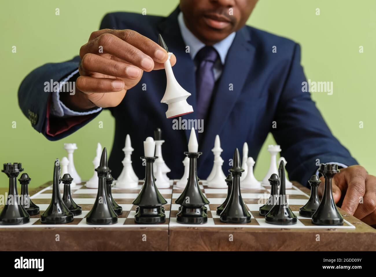 African american male playing chess hi-res stock photography and images ...