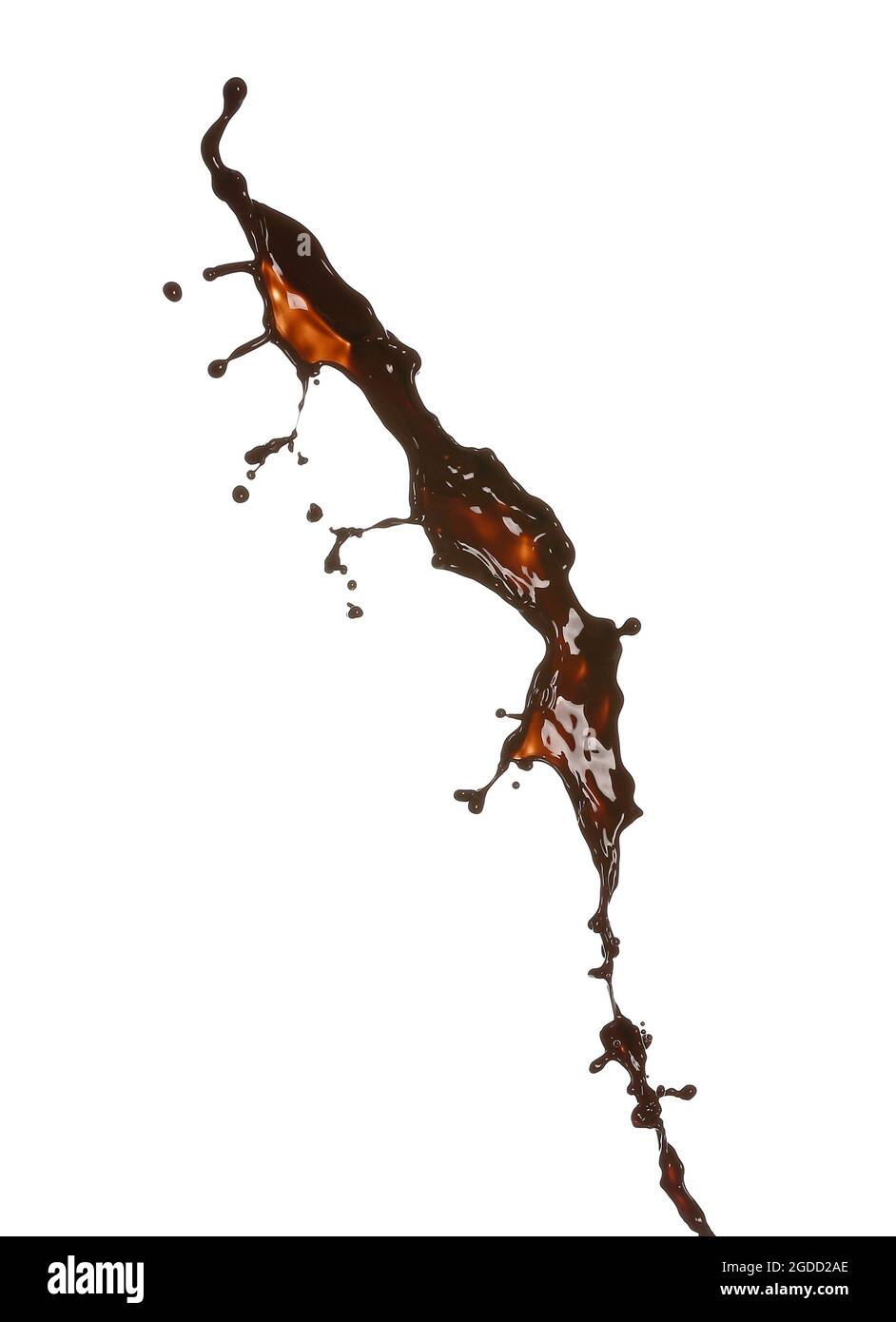 Splash of hot chocolate on white background Stock Photo - Alamy
