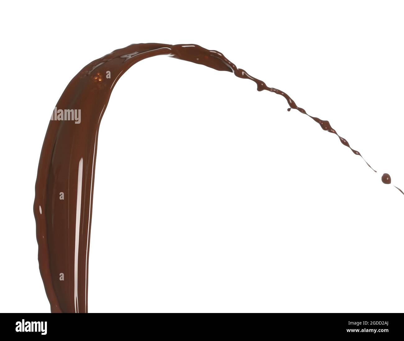 Splash of hot chocolate on white background Stock Photo - Alamy