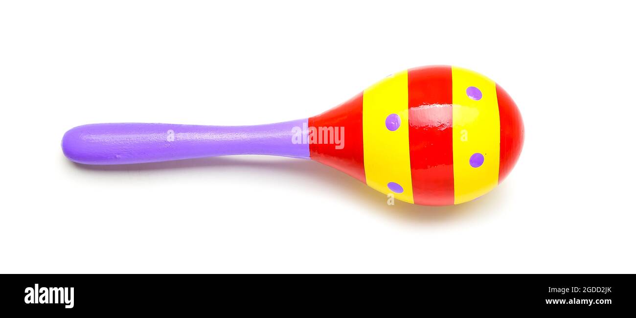 Mexican maraca on white background Stock Photo - Alamy