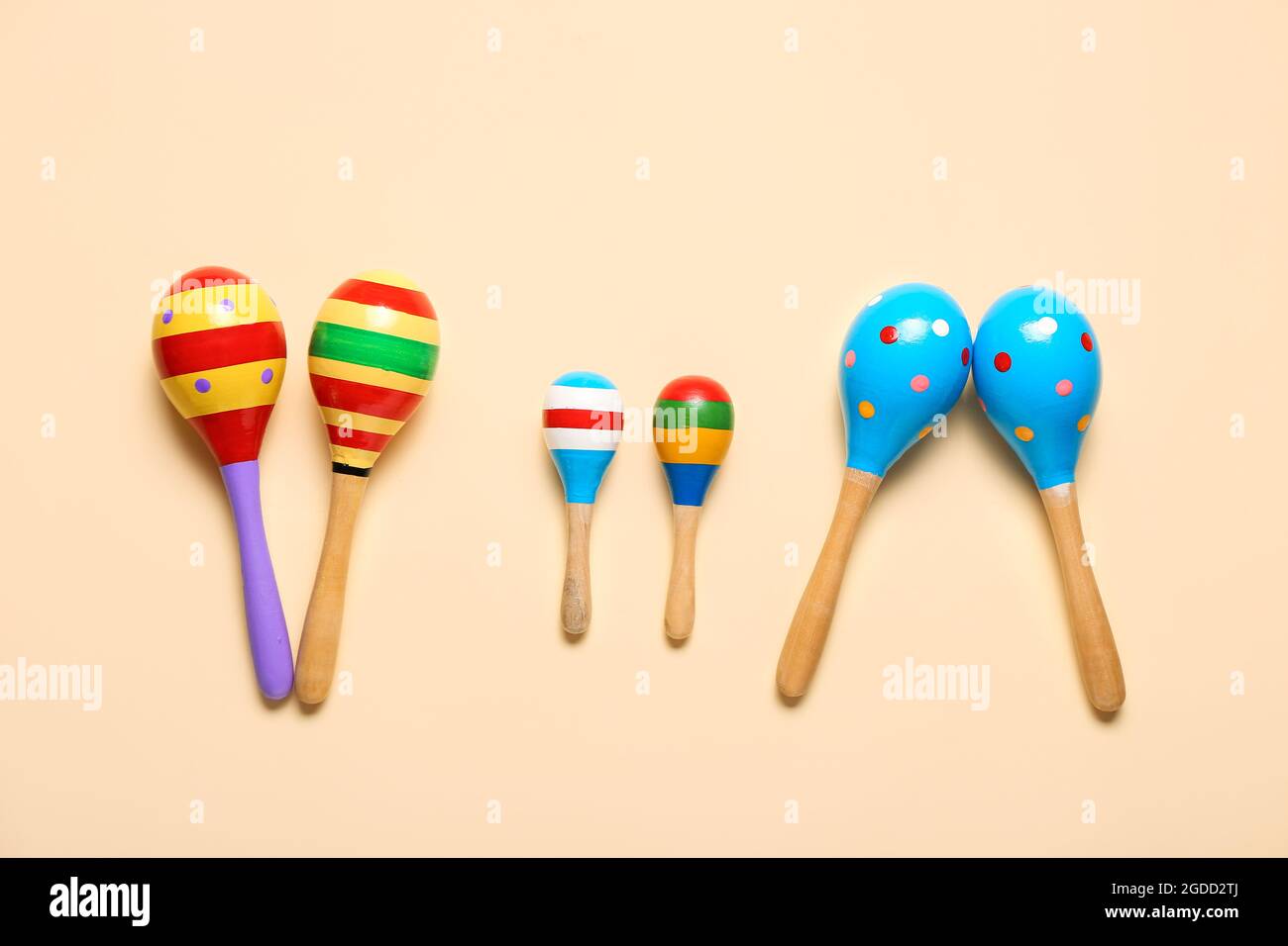 Mexican maracas on color background Stock Photo - Alamy