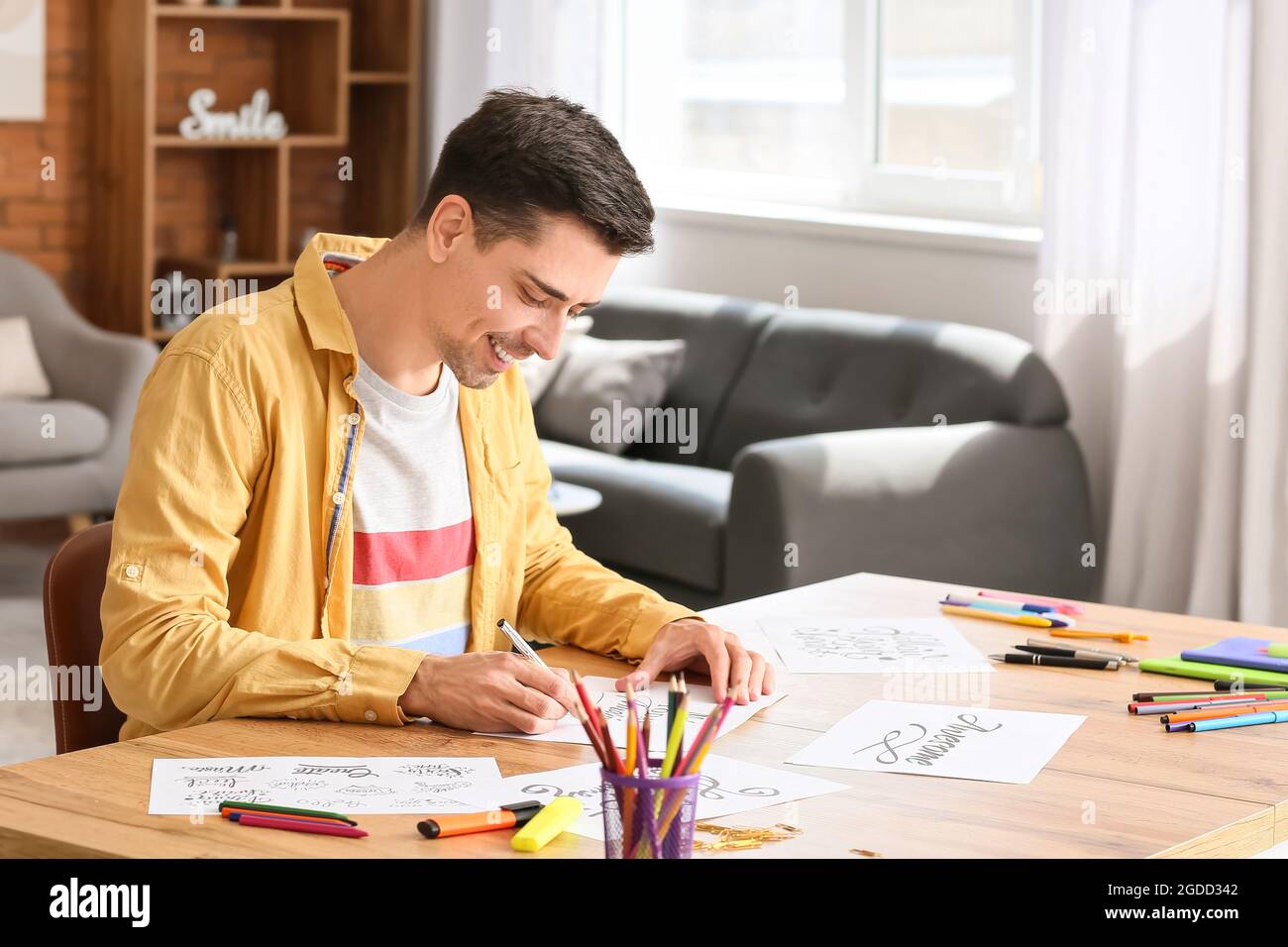 Calligrapher paints hi-res stock photography and images - Alamy