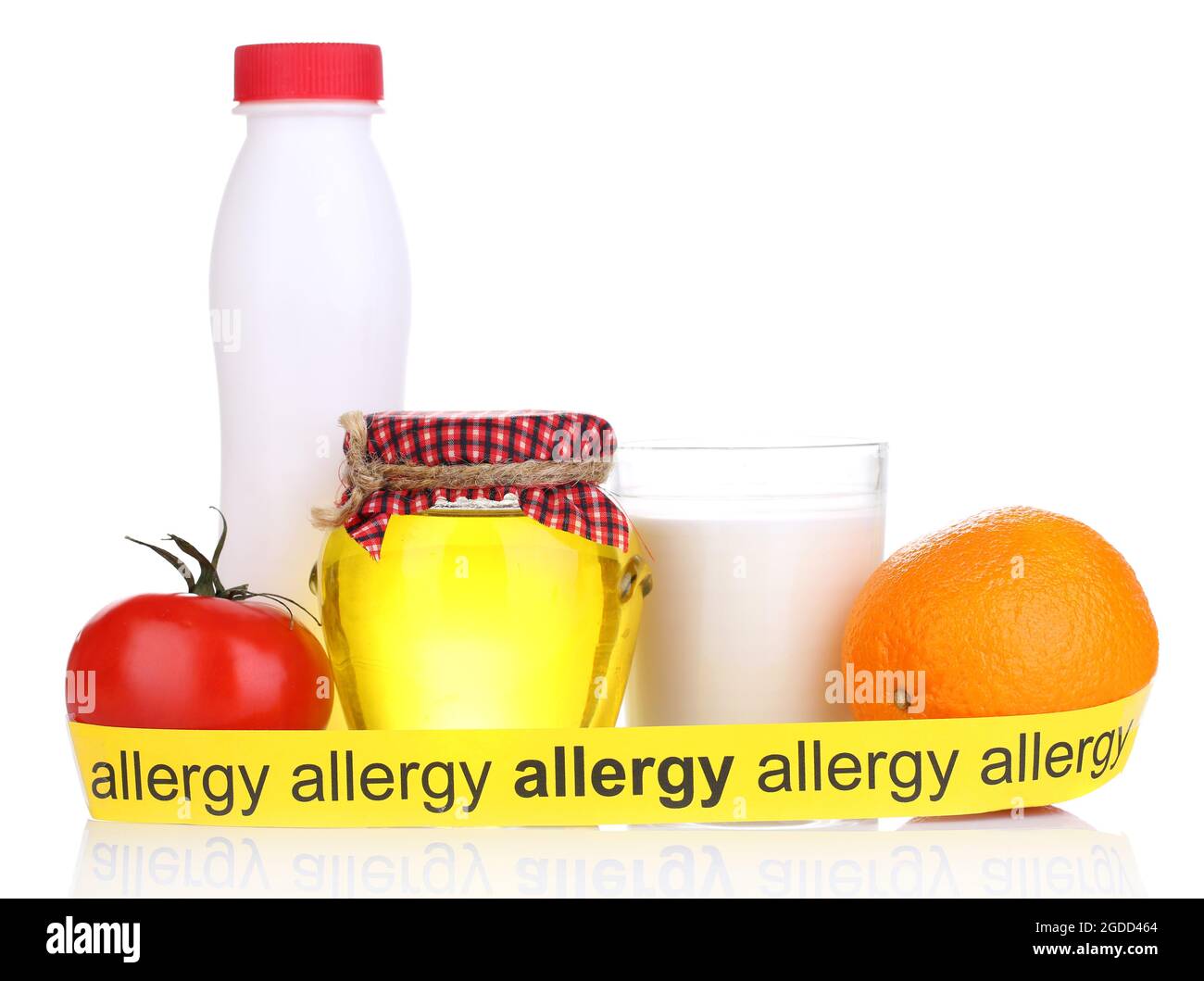 Allergenic food isolated on white Stock Photo - Alamy