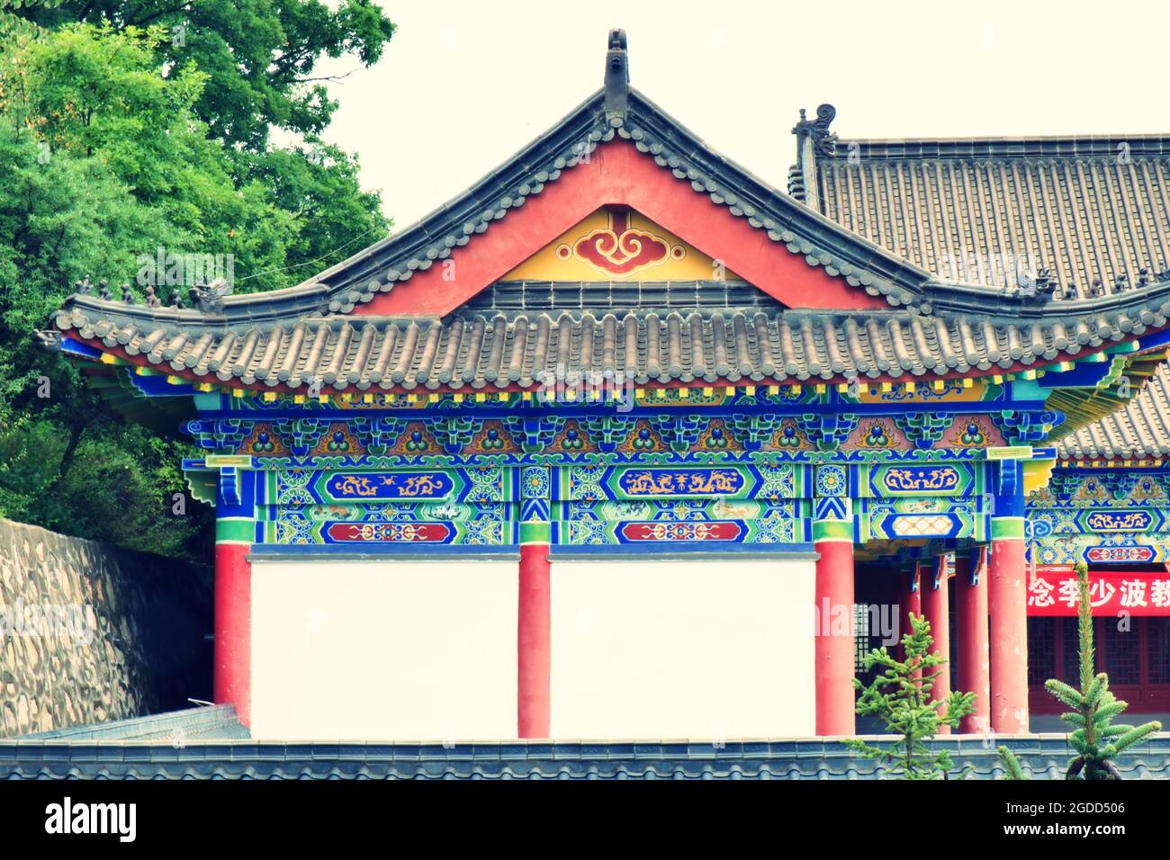 a monastic building in china Stock Photo - Alamy