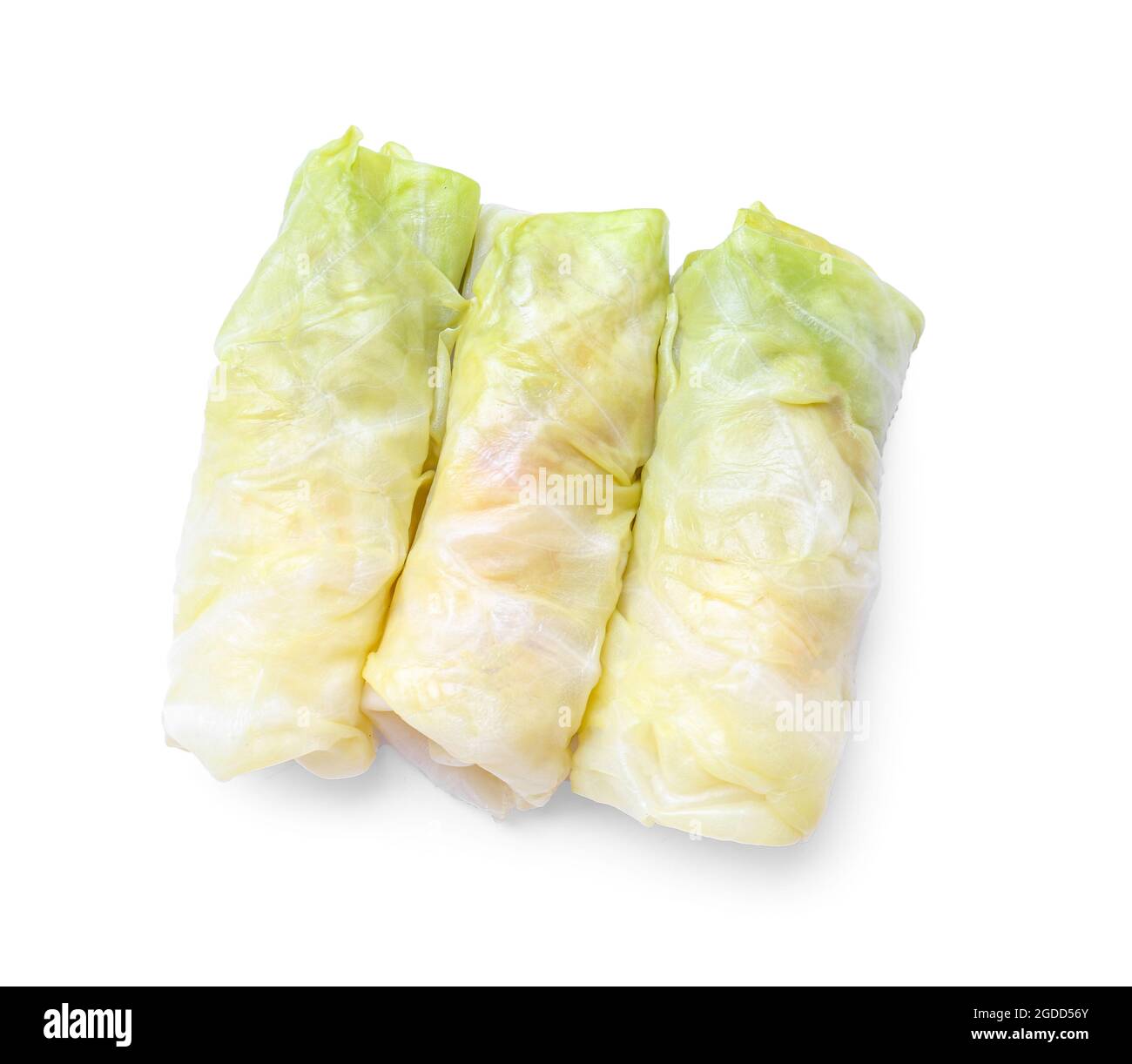 Uncooked cabbage rolls on white background Stock Photo - Alamy