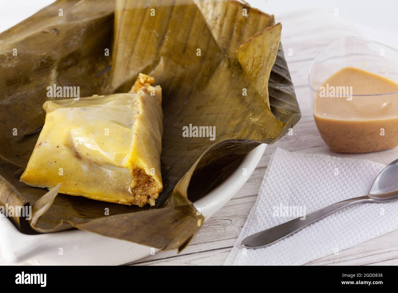 Traditional dish from the city of Popayan in Colombia called tamales de ...