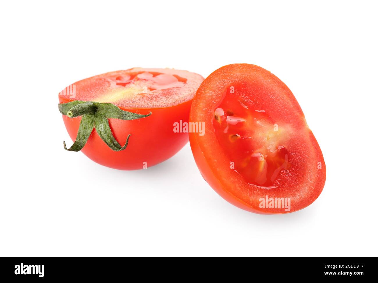 Sliced fresh tomato on white background Stock Photo - Alamy
