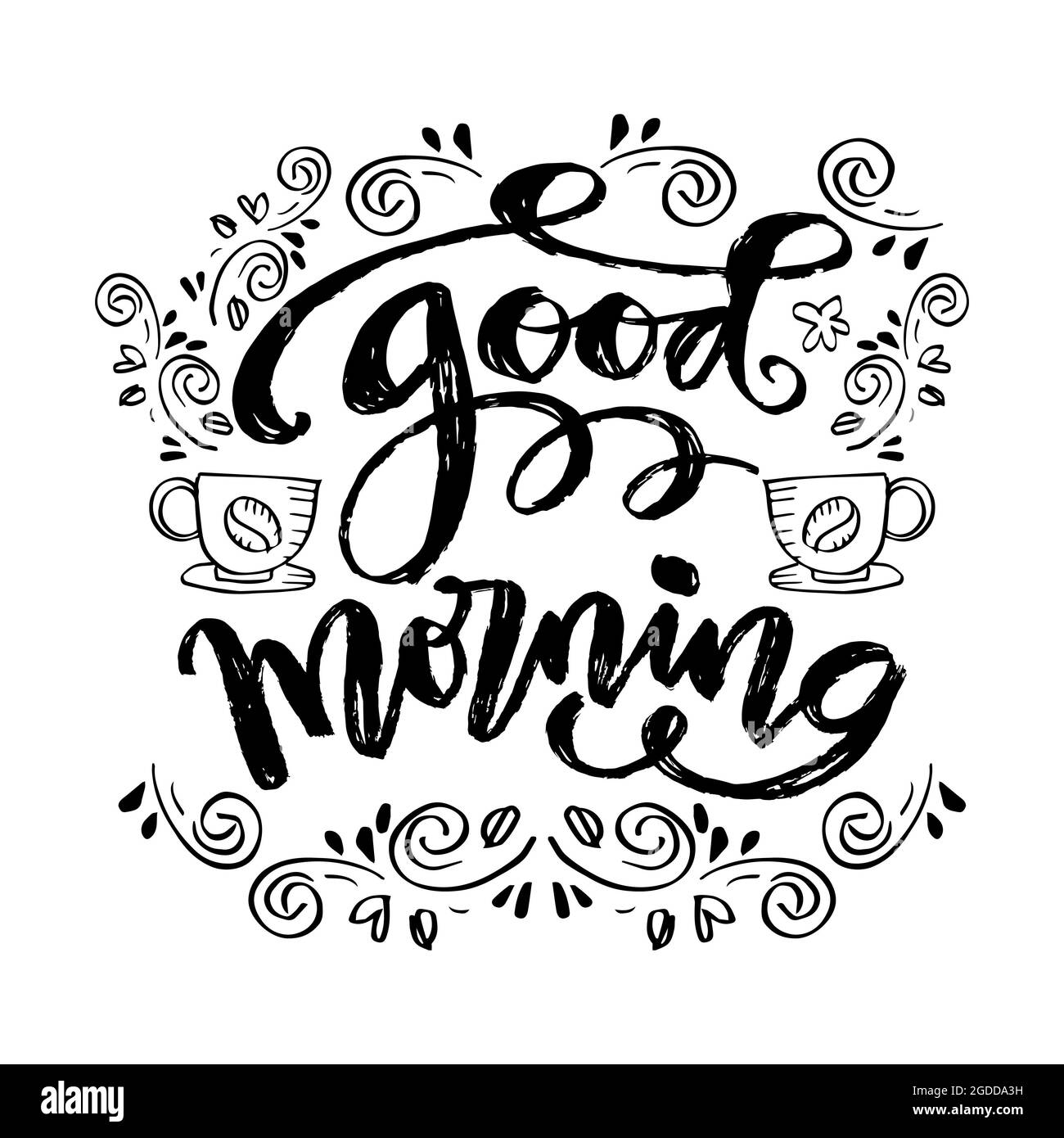 Good morning card cup coffee hi-res stock photography and images - Alamy